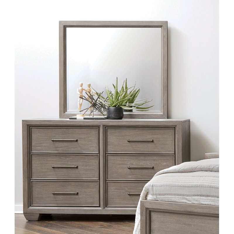 Gray wood dresser and nightstand store